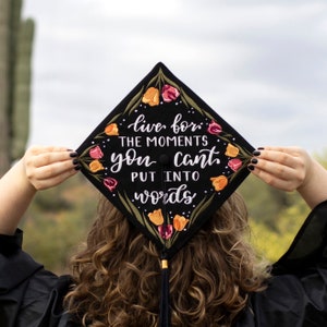 Embroidered Tulip Graduation Cap Topper | Graduation Cap Decoration ...