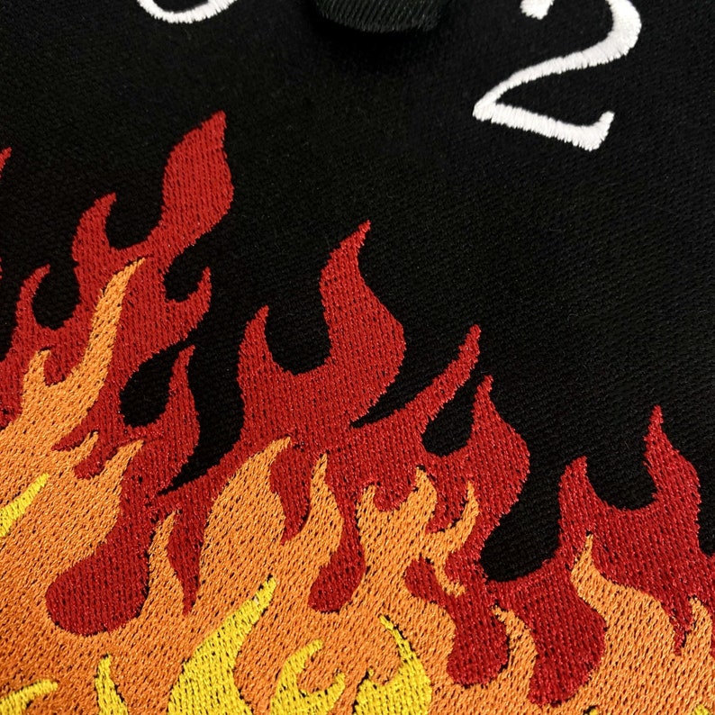 Flame Embroidered Graduation Cap Topper Grad Cap Decoration | Etsy