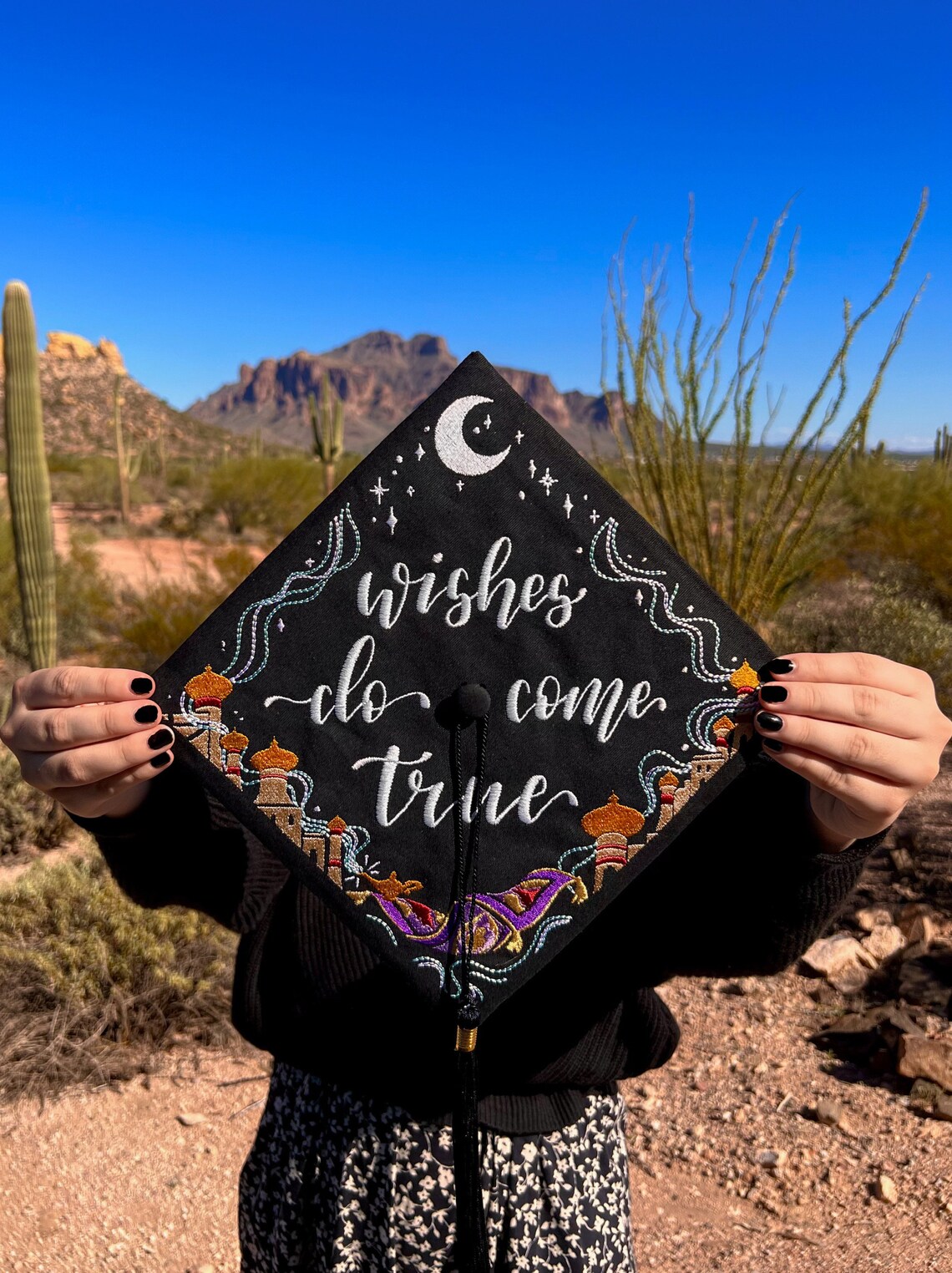 Embroidered Magic Graduation Cap Topper Graduation Cap - Etsy