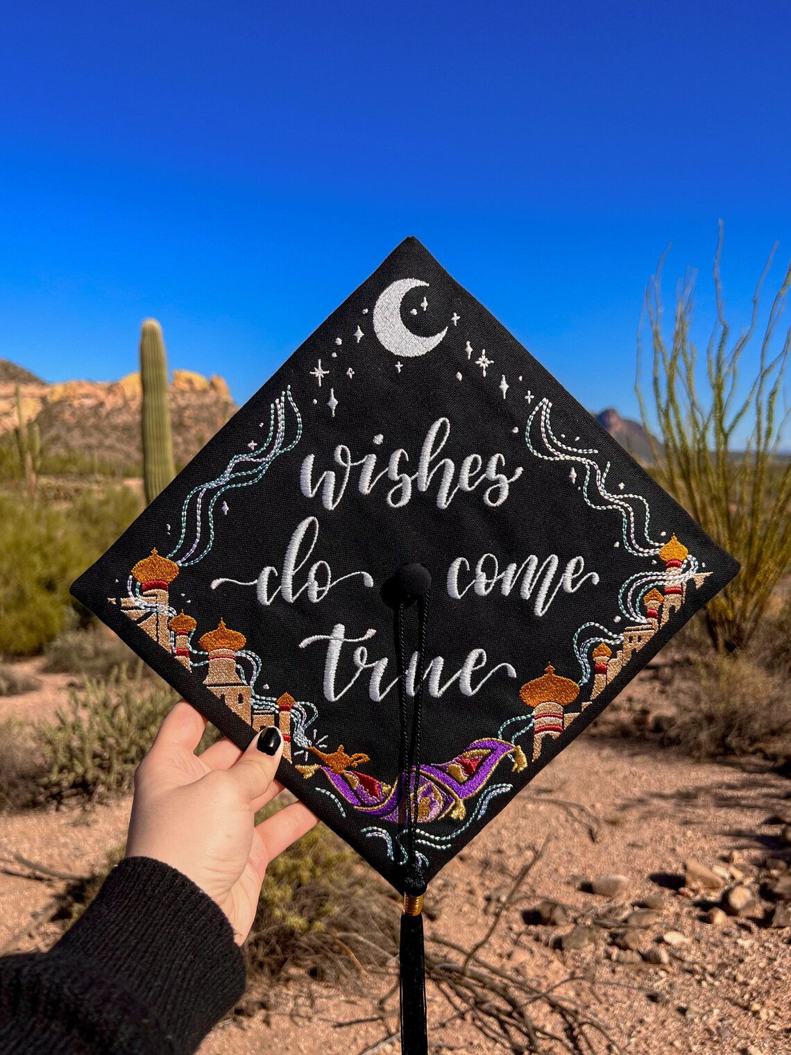 Embroidered Magic Graduation Cap Topper Graduation Cap - Etsy