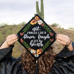 Embroidered Monarch Butterfly Grad Cap Topper | Graduation Cap Topper ...