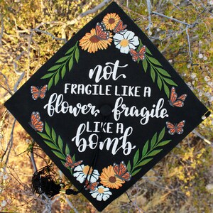 Embroidered Monarch Butterfly Grad Cap Topper | Graduation Cap Topper ...