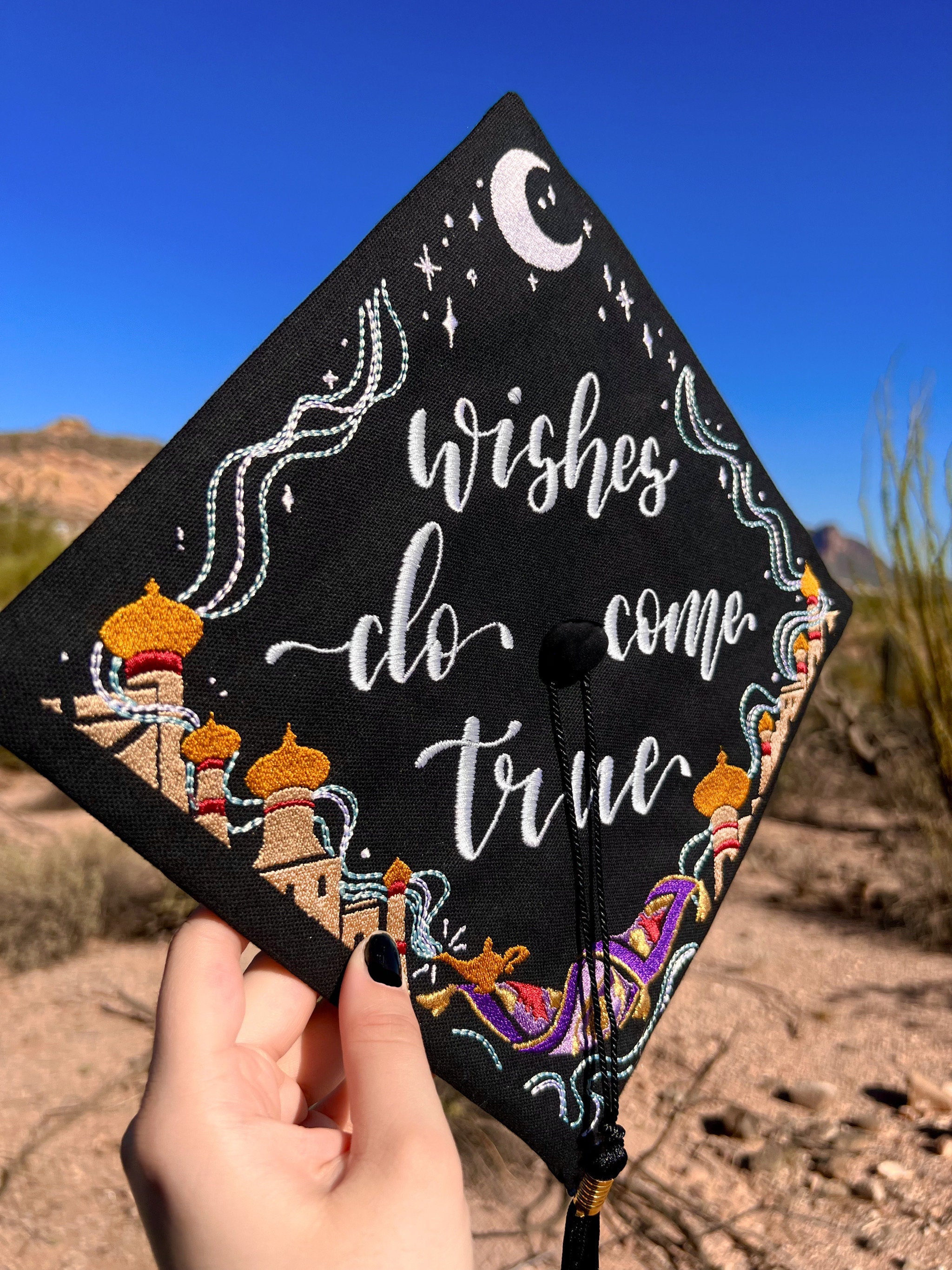 Embroidered Magic Graduation Cap Topper Graduation Cap - Etsy