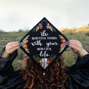 Custom Embroidered Graduation Cap Topper | Personalized Grad Cap ...
