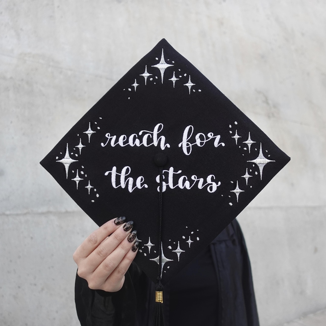 Custom Embroidered Graduation Cap Topper | Personalized Grad Cap ...