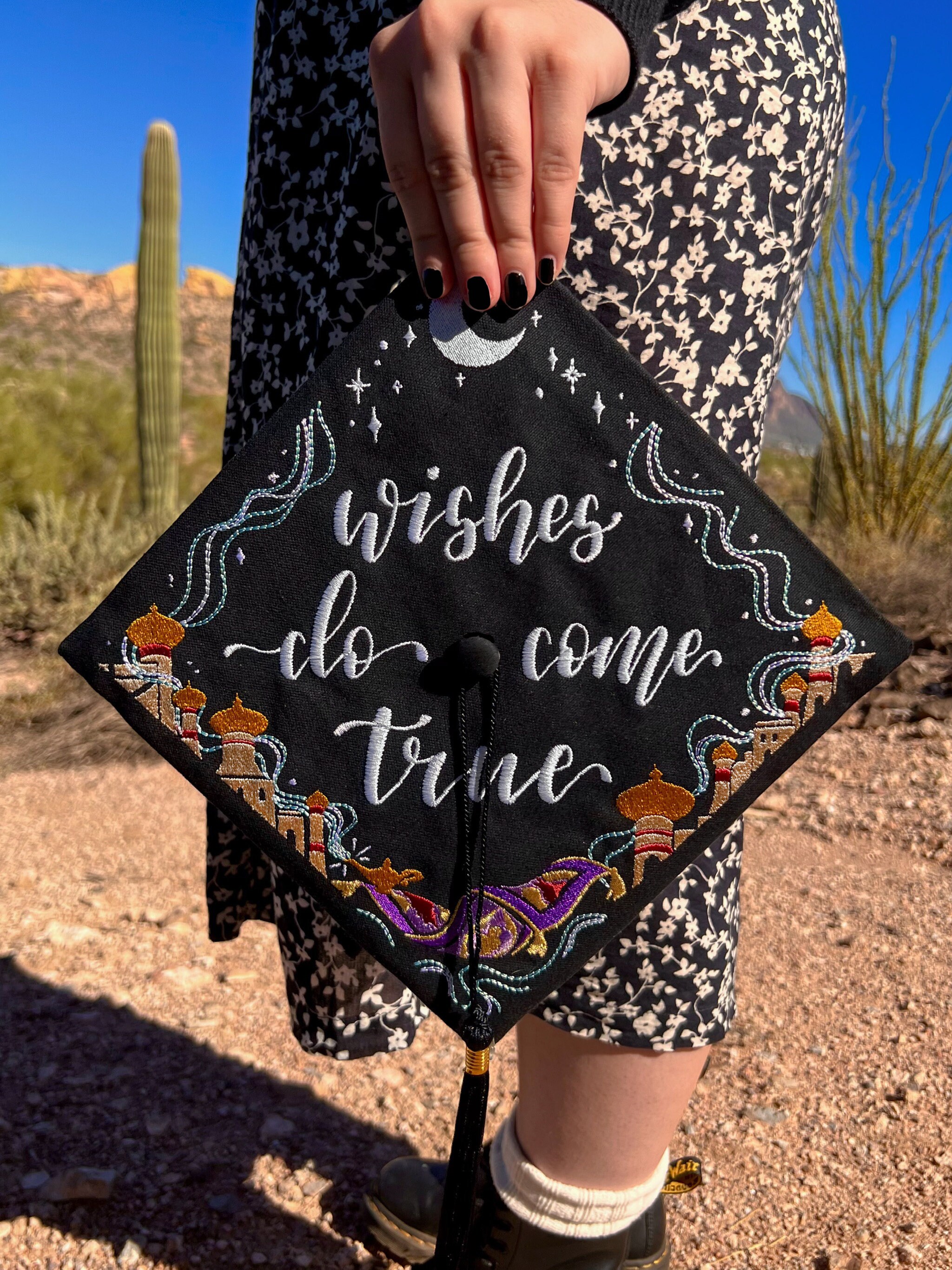 Embroidered Magic Graduation Cap Topper Graduation Cap - Etsy