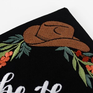 Embroidered Cowgirl Grad Cap Topper | Graduation Cap Topper | Grad Gift ...