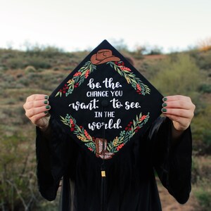 Embroidered Cowgirl Grad Cap Topper | Graduation Cap Topper | Grad Gift ...