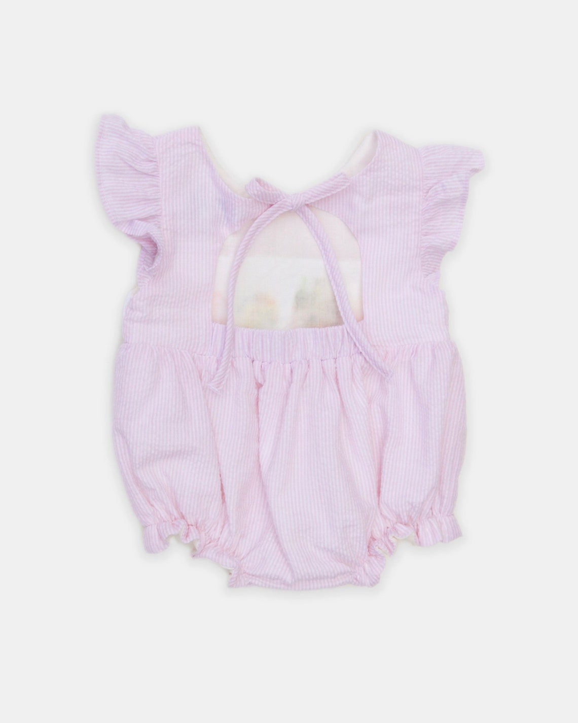 Baby Girl Sandcastle Smocked Bubble 100% Cotton Pink Stripe Smocked ...