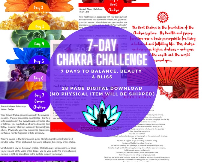 Digital Chakras Painting , With Beej Mantra Chakras - Instant Download ...