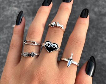 Punk Ring Set - Etsy