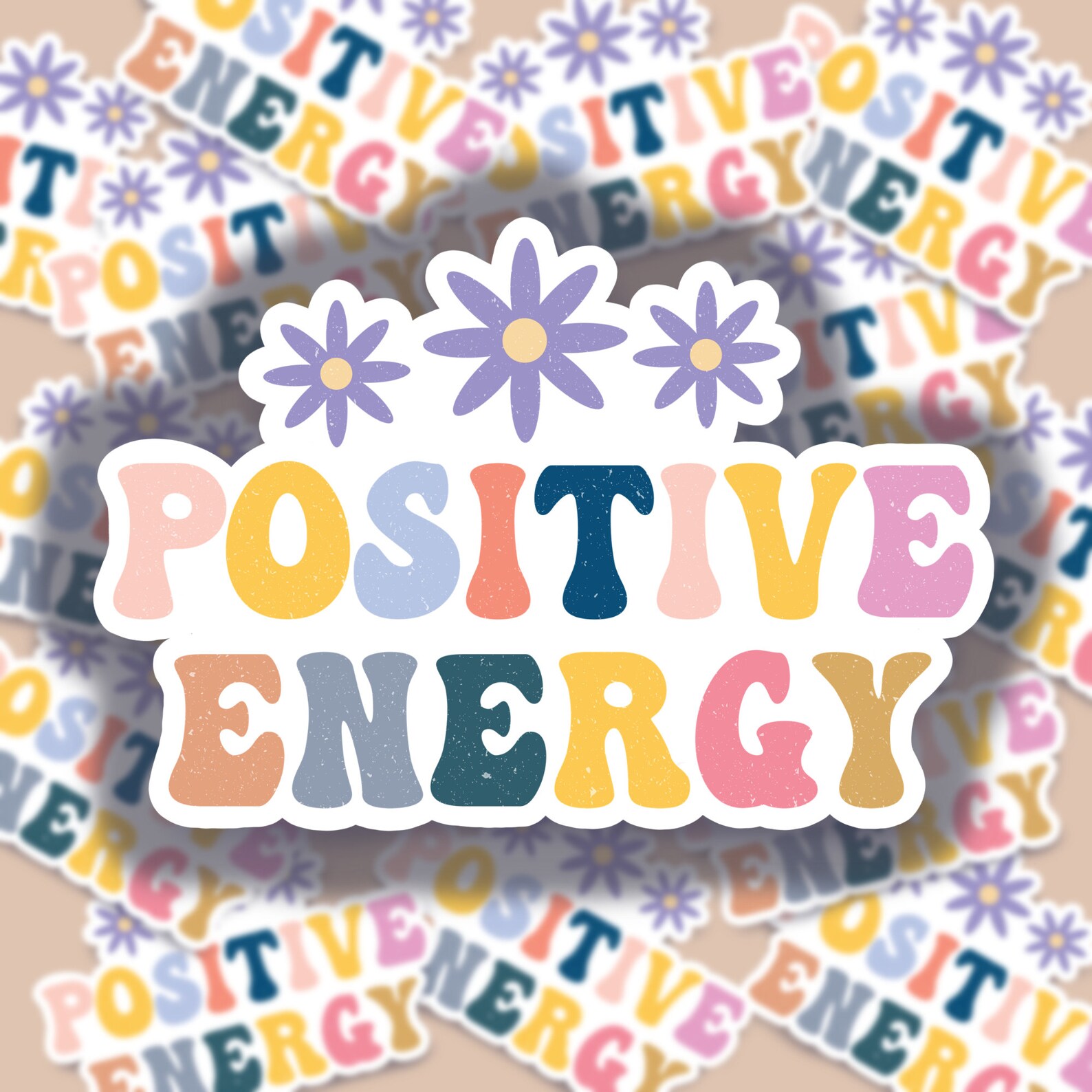 Positive Energy | Decide the Vibes | Manifesting | Water Bottle Sticker ...