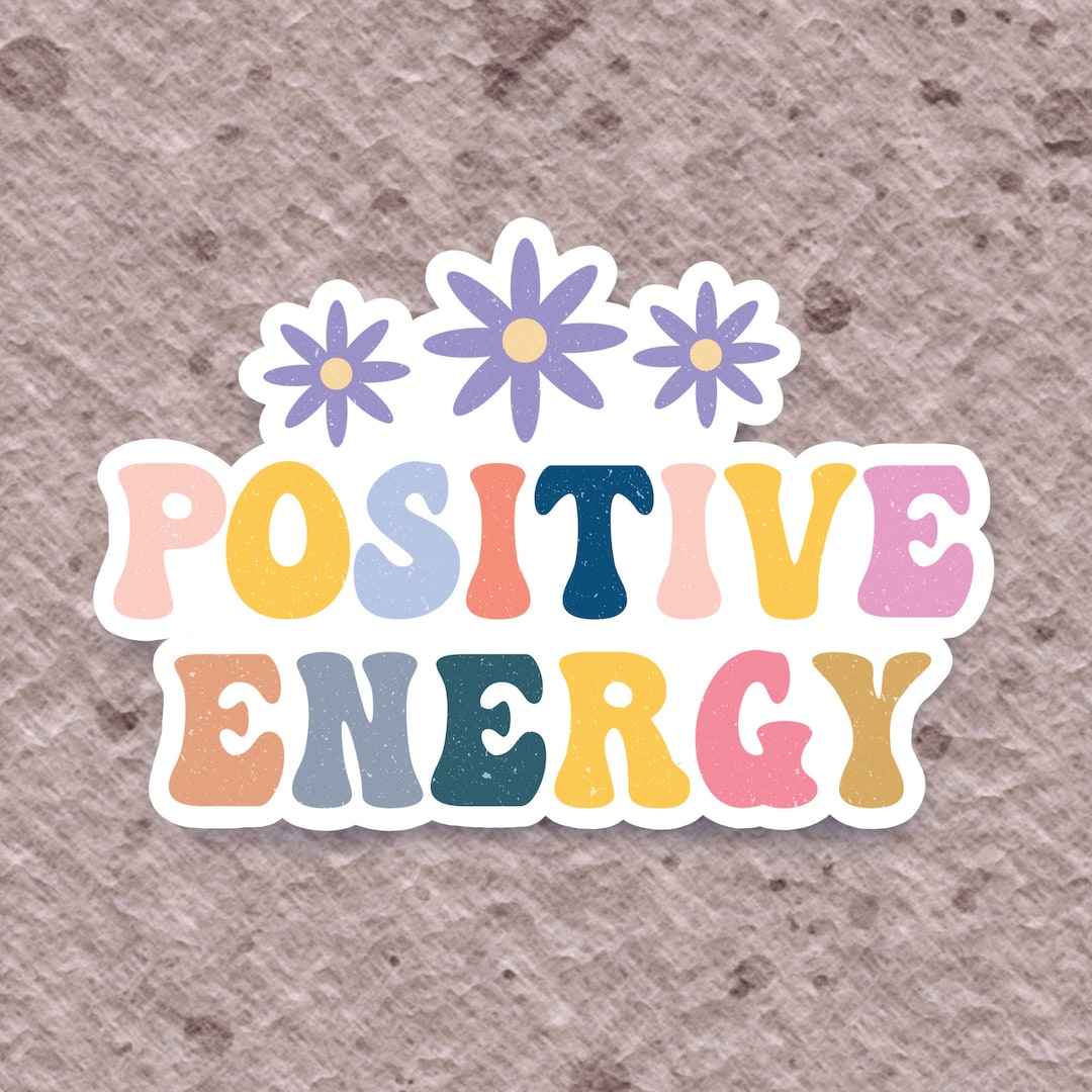 Positive Energy | Decide the Vibes | Manifesting | Water Bottle Sticker ...