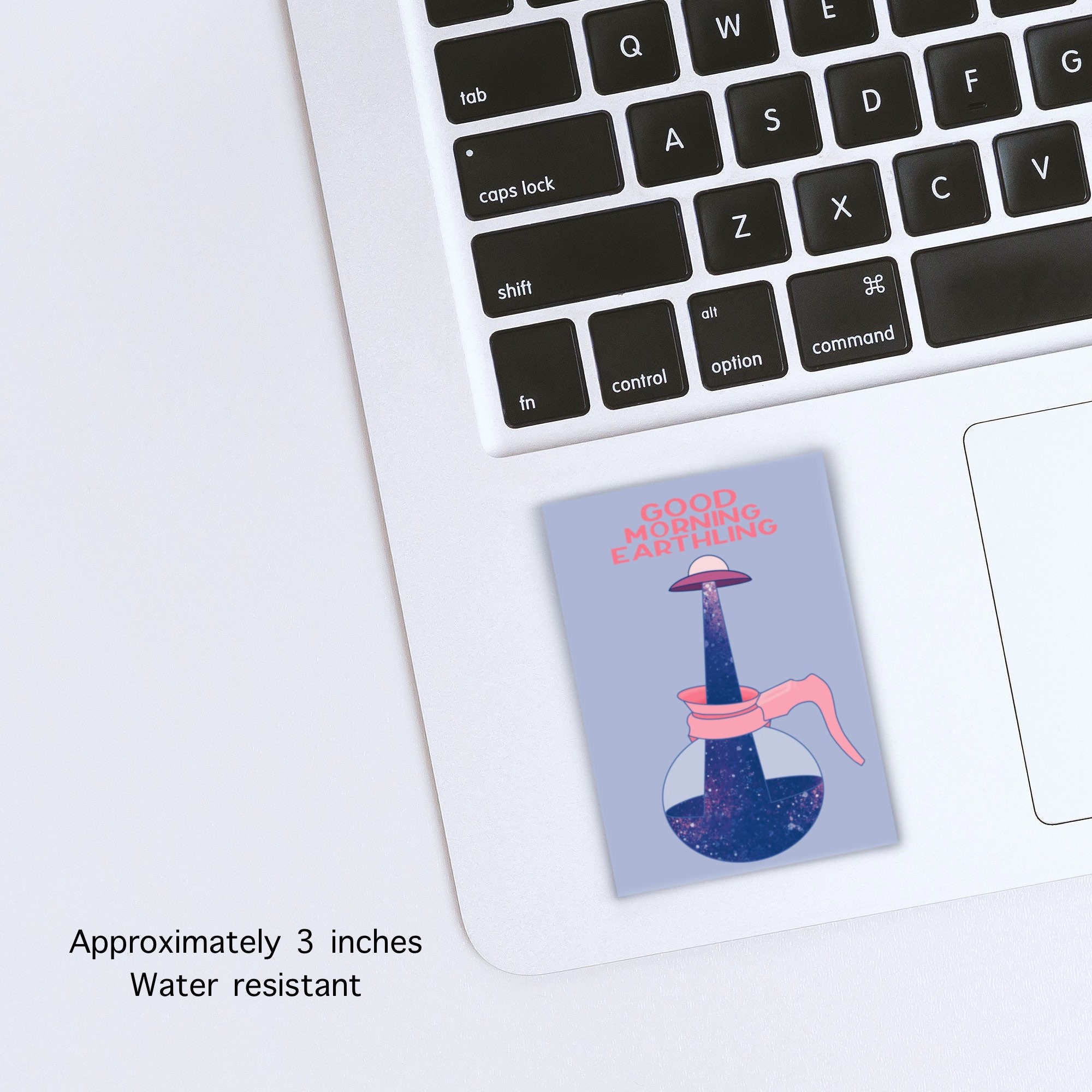 Good Morning Earthing Coffee Pot Ufo Sticker Rise and - Etsy UK