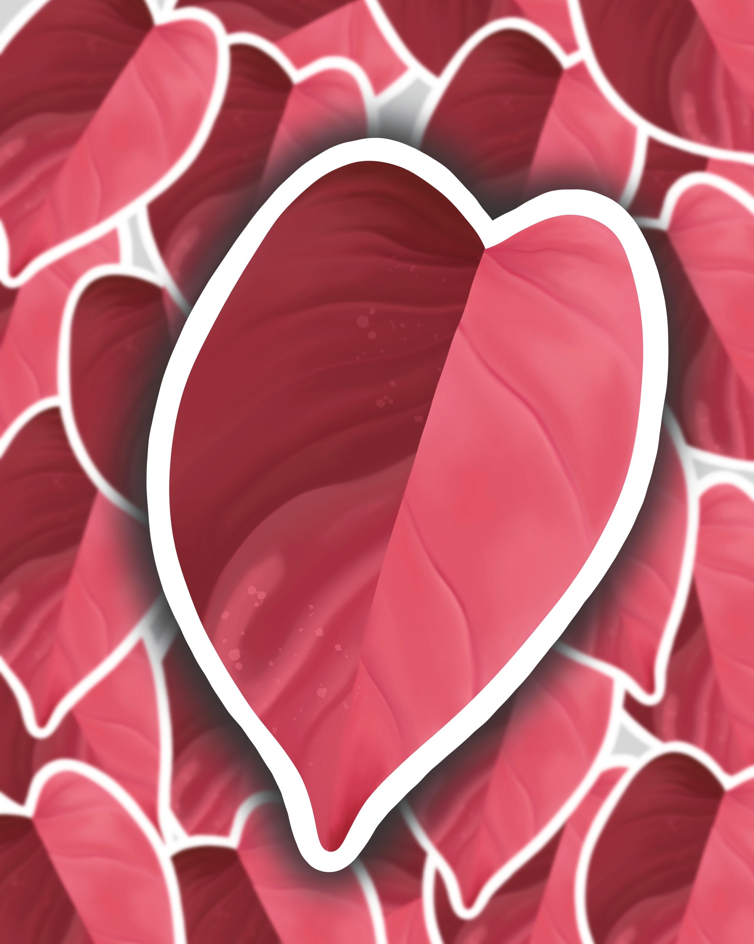 Drawing & Illustration Art & Collectibles Pink Princess Philo Leaf ...