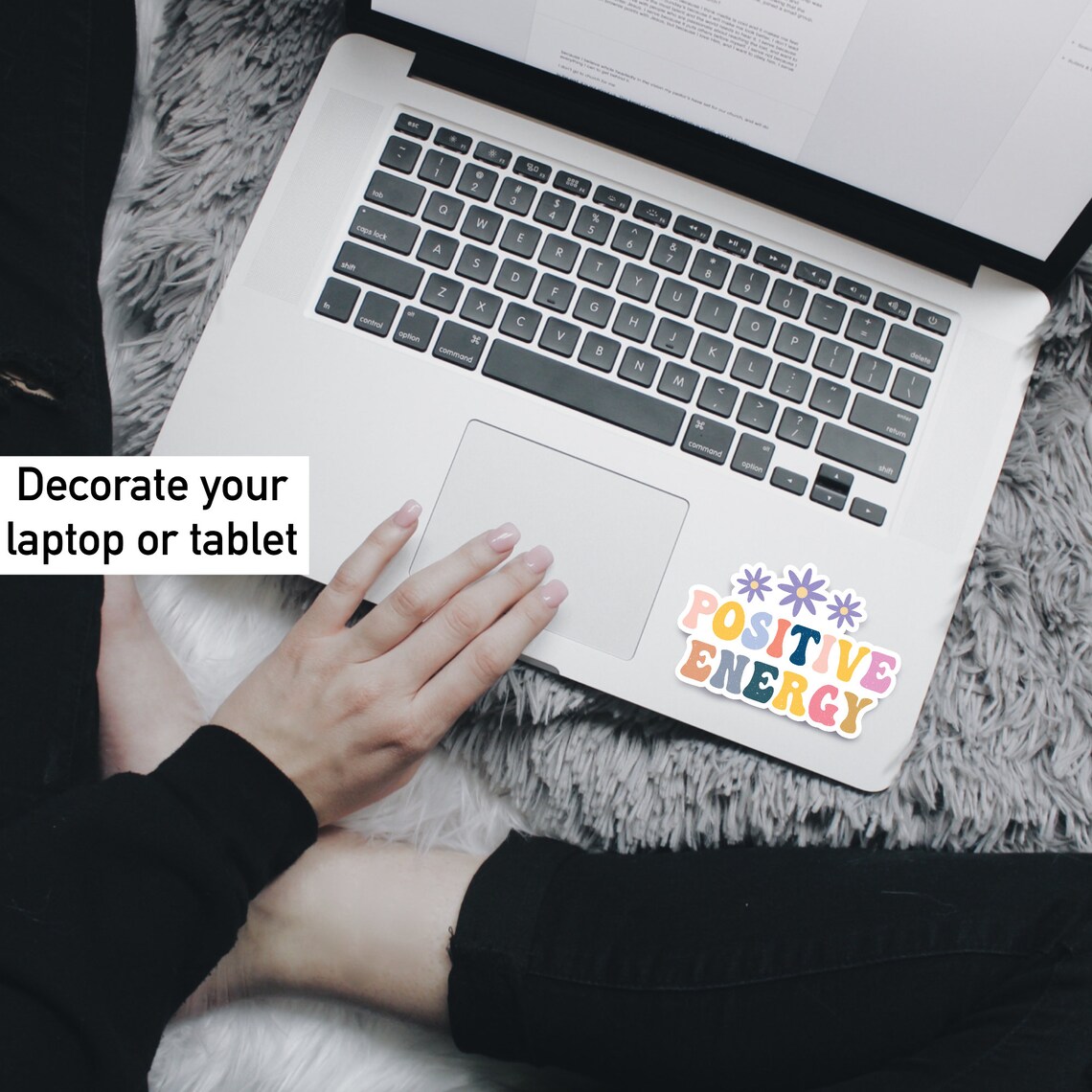 Positive Energy Decide the Vibes Manifesting Water Bottle Sticker ...