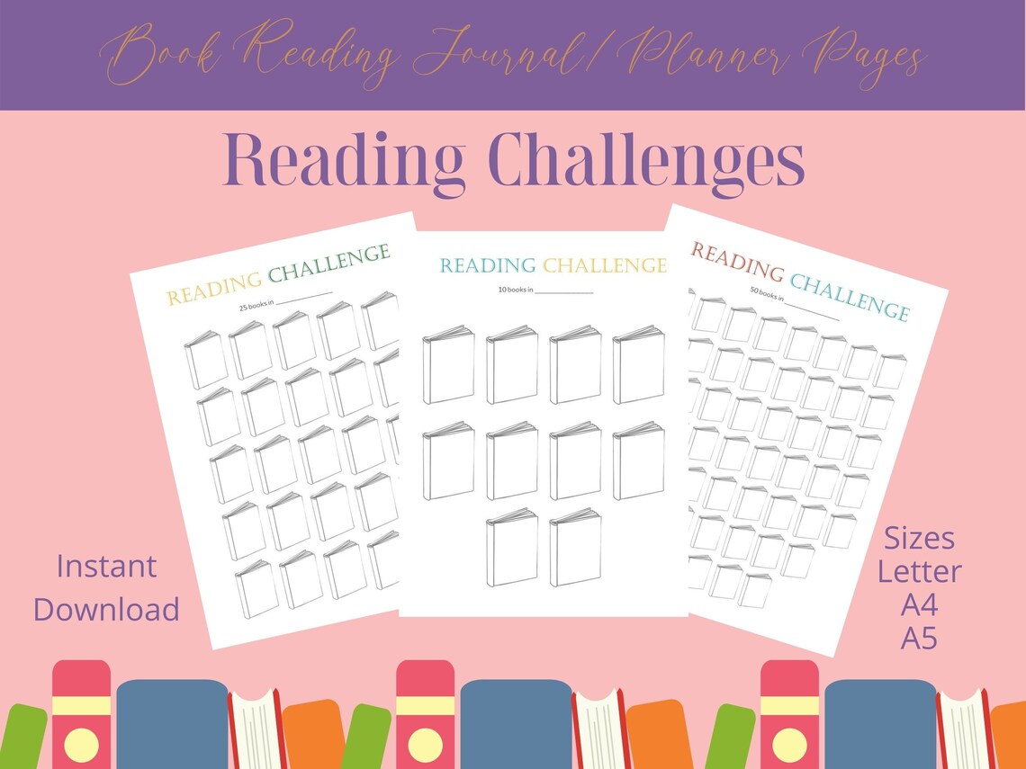 Book Reading Journal Bundle, Book Reviews, Reading Tracker, Reading ...