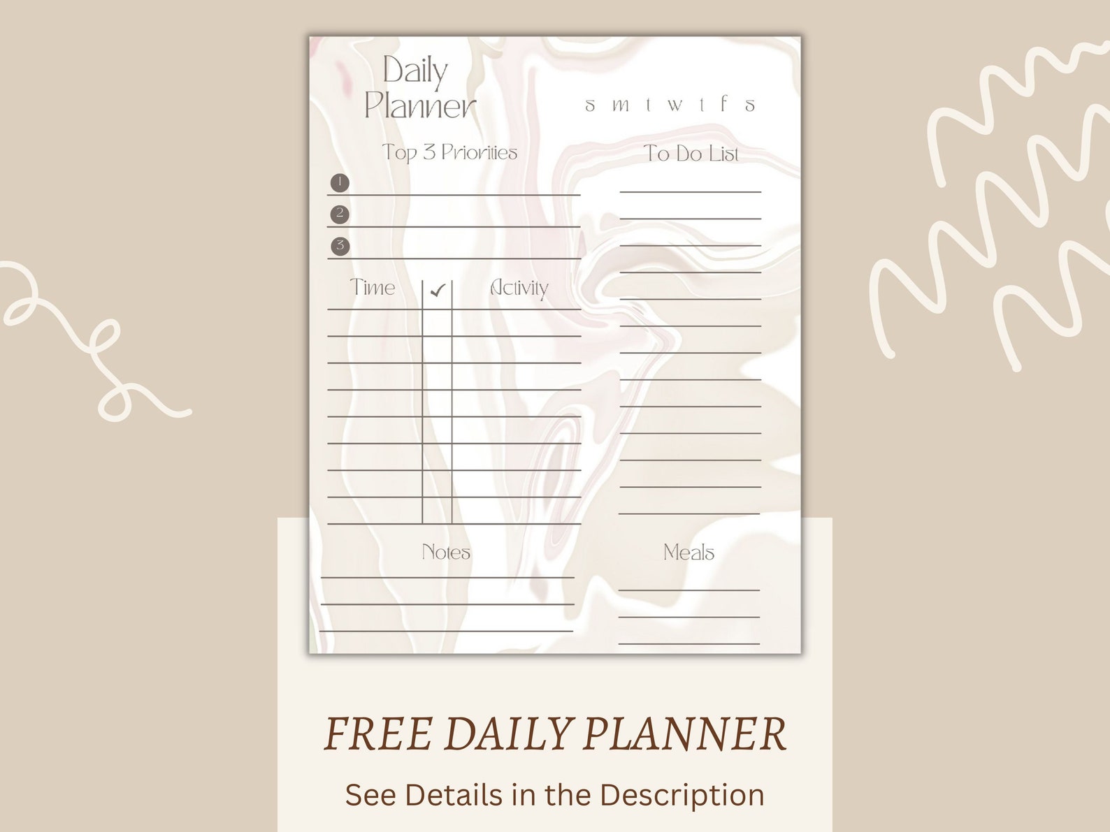 Printable Planner Monthly Weekly Daily Hourly Schedule - Etsy