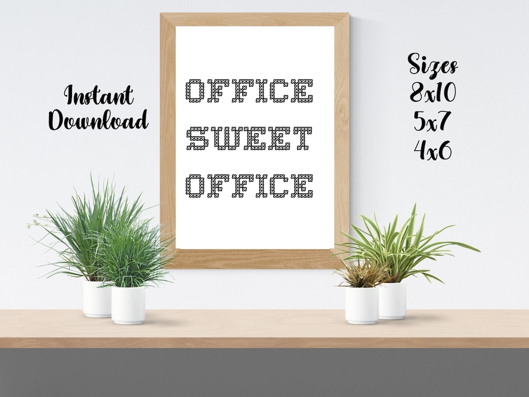 Office Sweet Office Printable Desk Decor, Humorous Sign, Gift for Co ...
