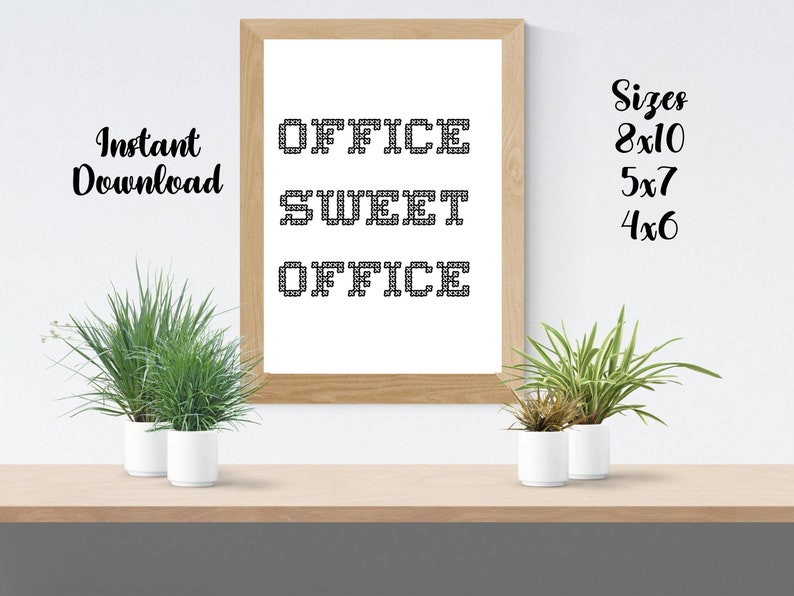 Office Sweet Office Printable Desk Decor, Humorous Sign, Gift for Co ...