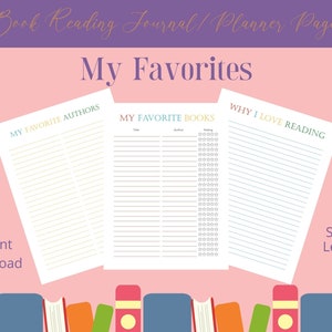 Book Reading Journal Bundle, Book Reviews, Reading Tracker, Reading ...