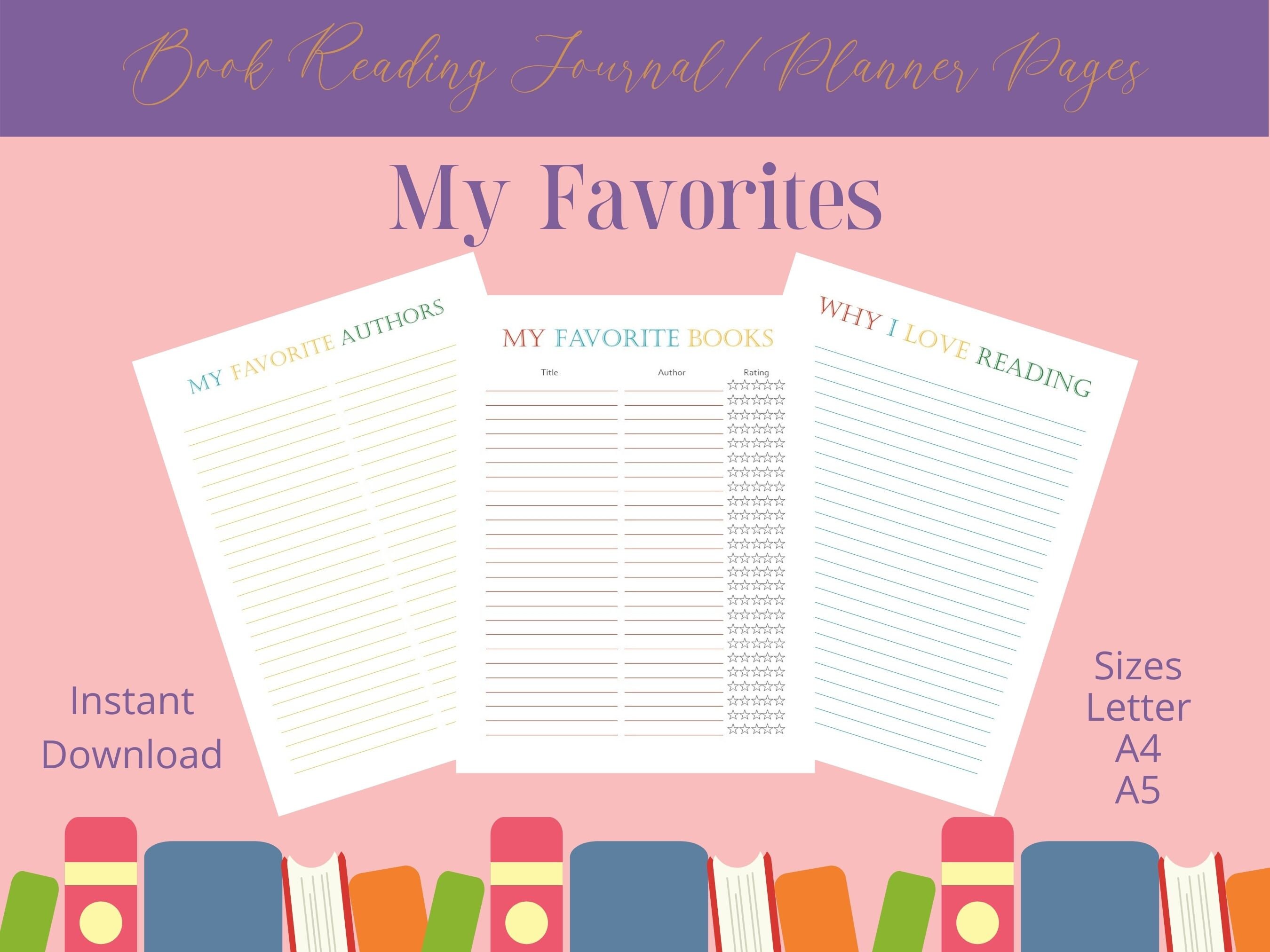 Book Reading Journal Bundle, Book Reviews, Reading Tracker, Reading ...