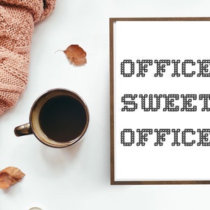 Office Sweet Office Printable Desk Decor, Humorous Sign, Gift for Co ...