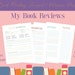 Book Reading Journal Bundle, Book Reviews, Reading Tracker, Reading ...