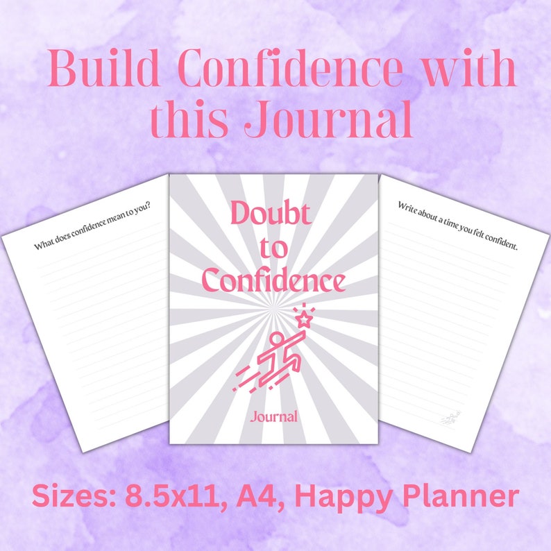 Printable Confidence Journal With Prompts, Self Confidence, Build ...