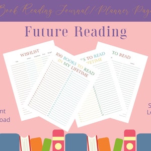 Book Reading Journal Bundle, Book Reviews, Reading Tracker, Reading ...