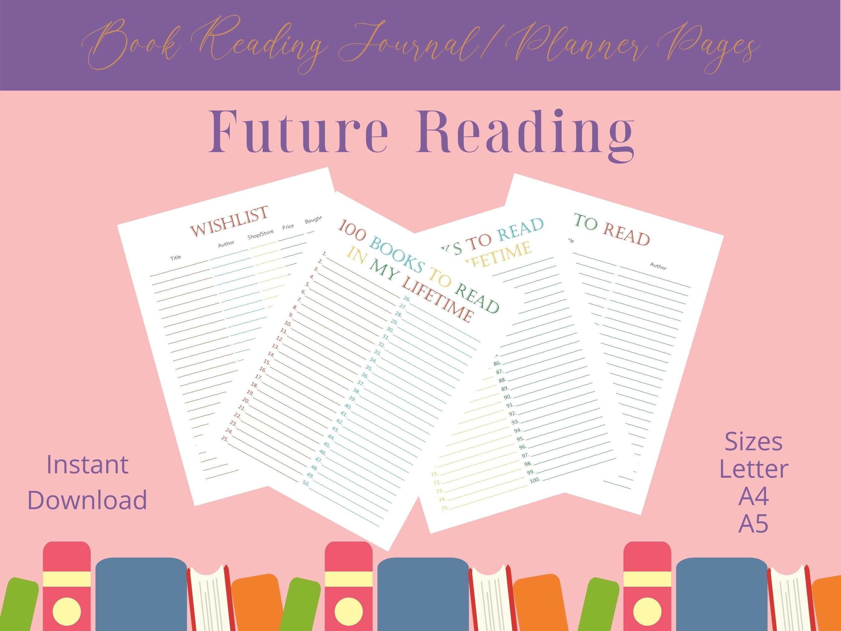 Book Reading Journal Bundle, Book Reviews, Reading Tracker, Reading ...