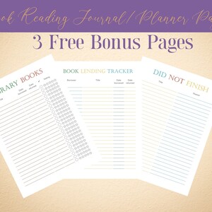 Book Reading Journal Bundle, Book Reviews, Reading Tracker, Reading ...