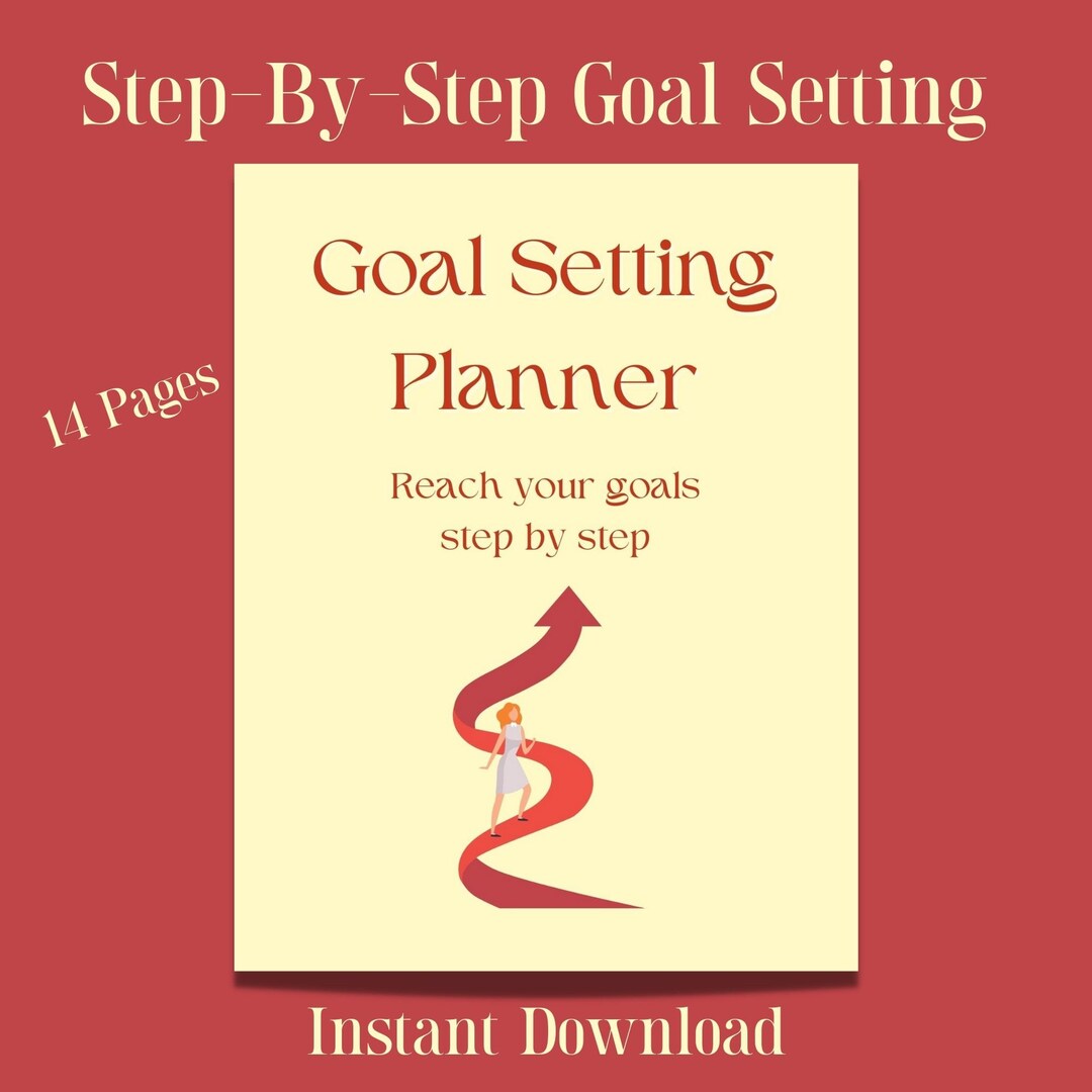 Goal Setting Planner, Goal Setting Planner Printable, Step-by-step Goal ...