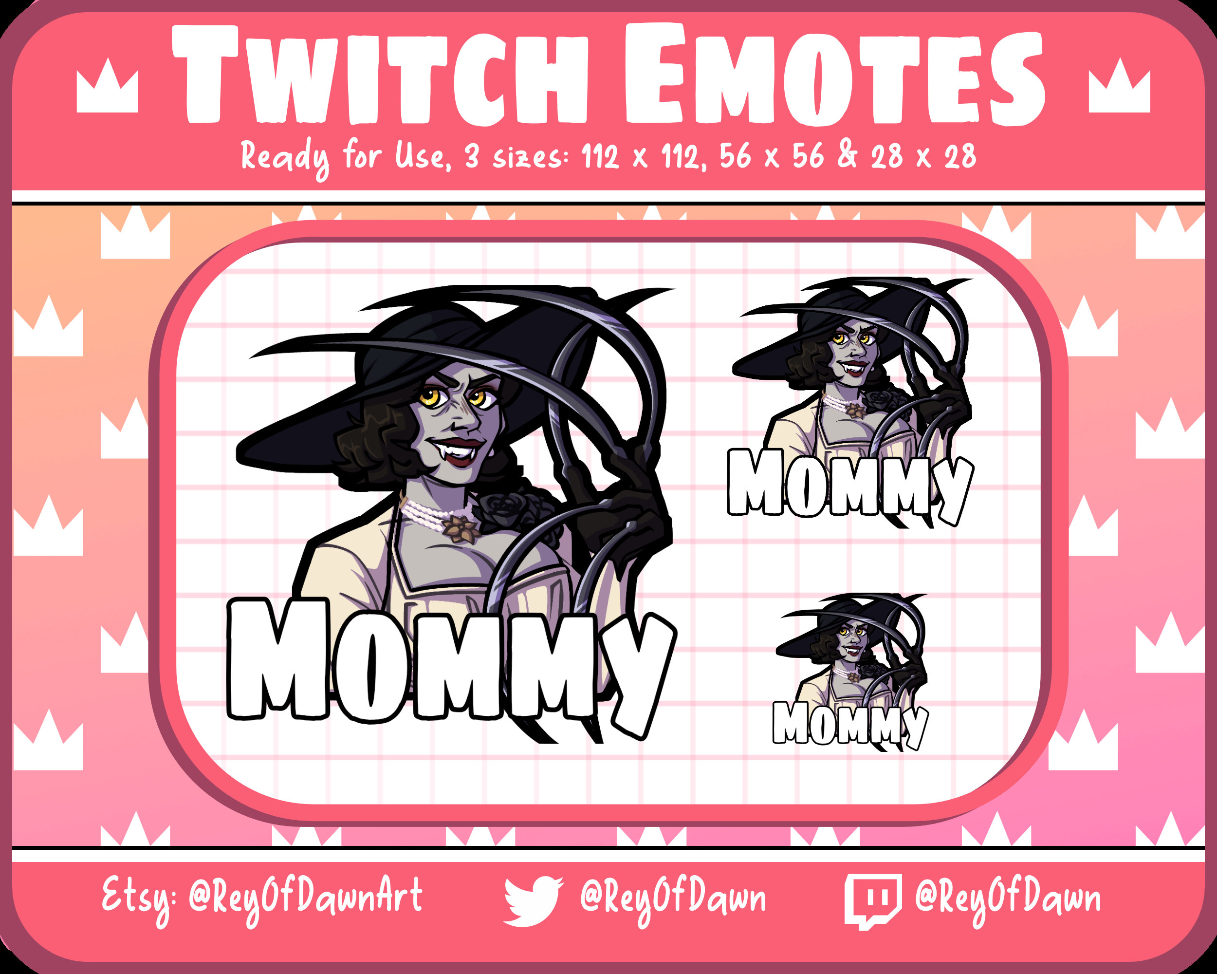 Lady Dimitrescu Twitch Emote / Resident Evil Village Emote for - Etsy India