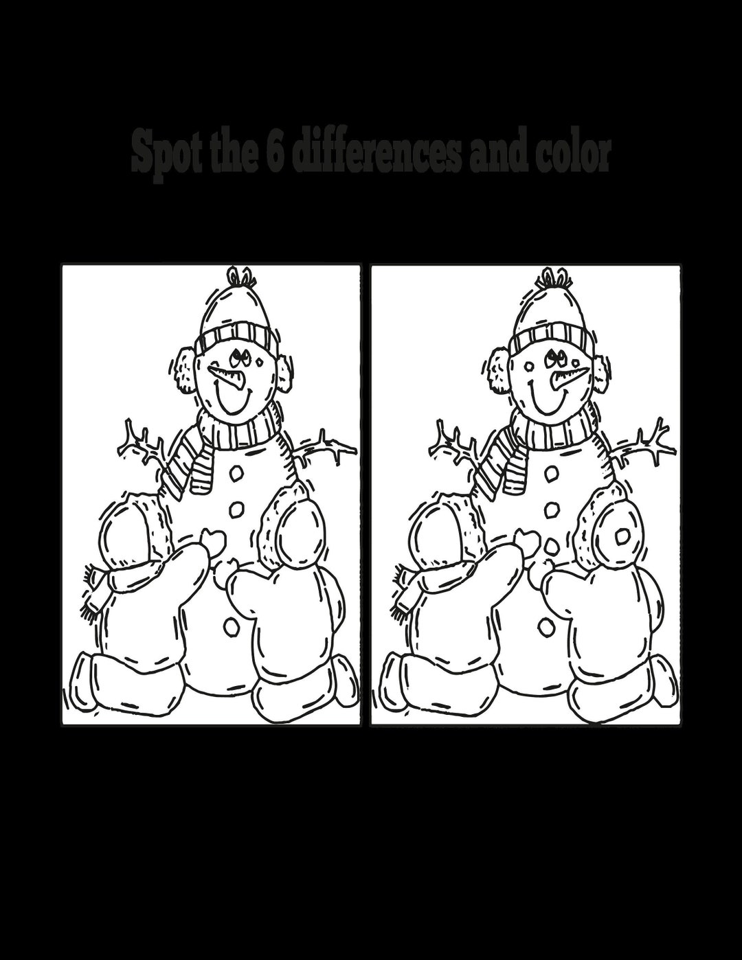 Spot the Differences and Color. - Etsy