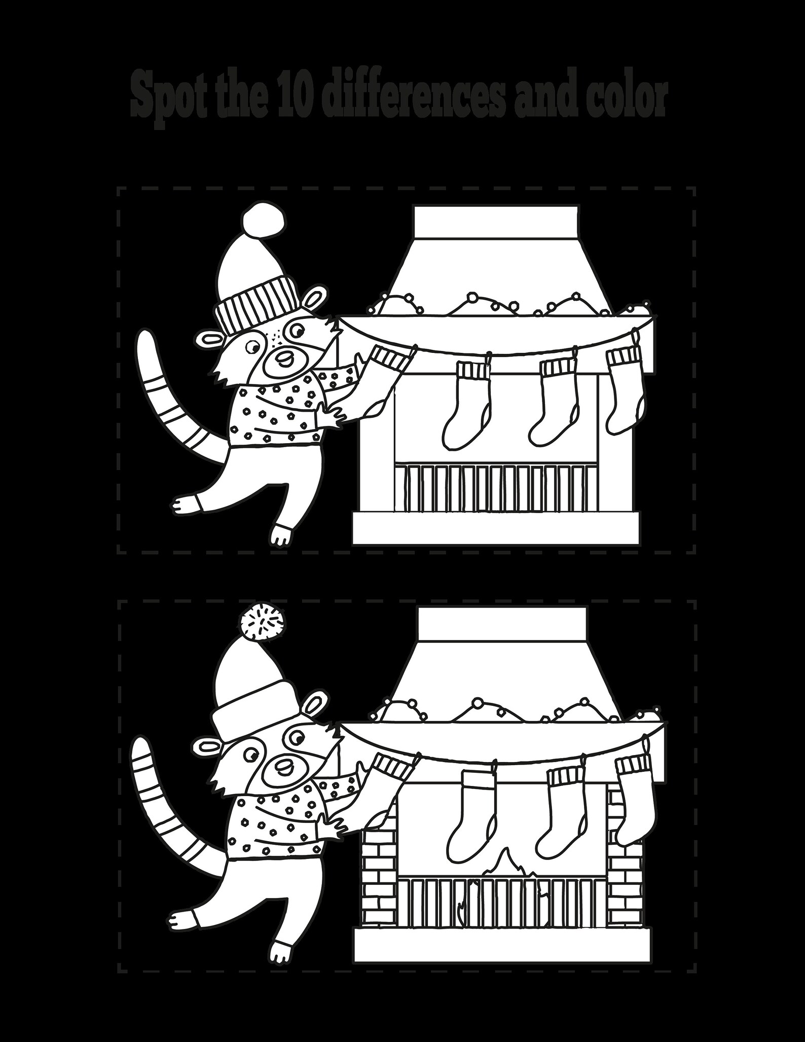 Spot the Differences and Color. - Etsy