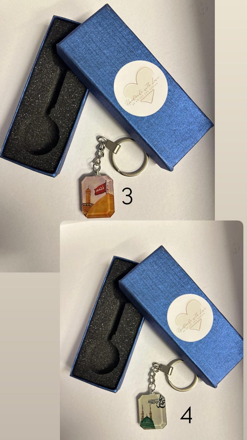 Shia Islamic Keyring: Imam Ali Imam Hussain Art Keychain - Etsy