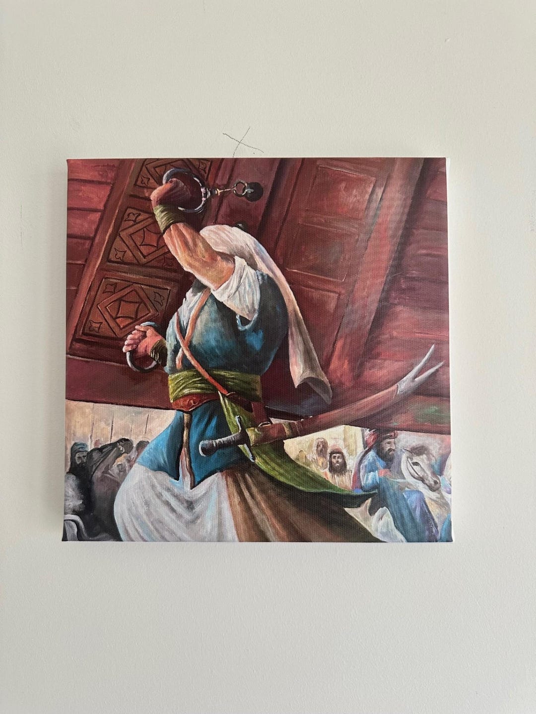 Shia Art Canvas: Imam Hussain, Imam Ali, Khaybar Scene (20cm) - Etsy