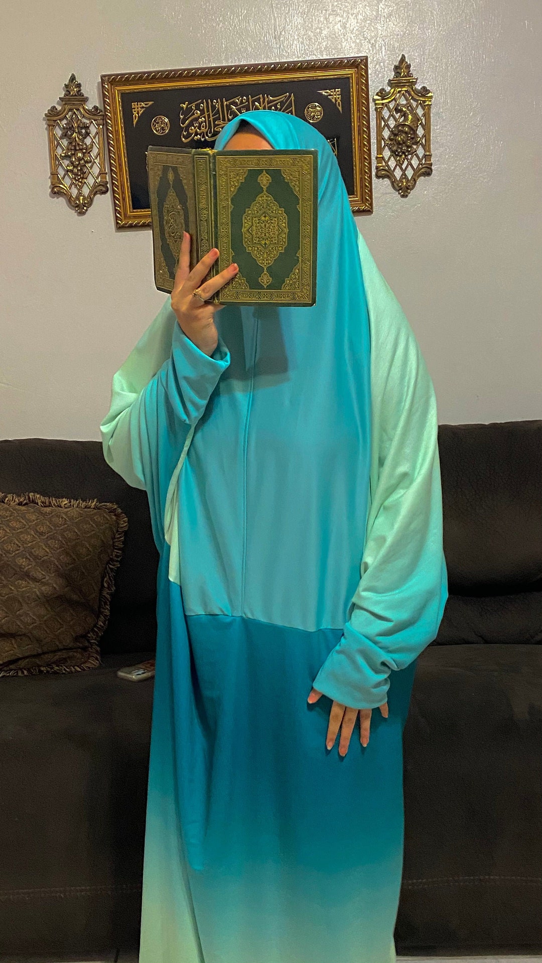 Islamic Prayer Clothing / Prayer Isdal / Khimar / Muslim Woman Prayer ...