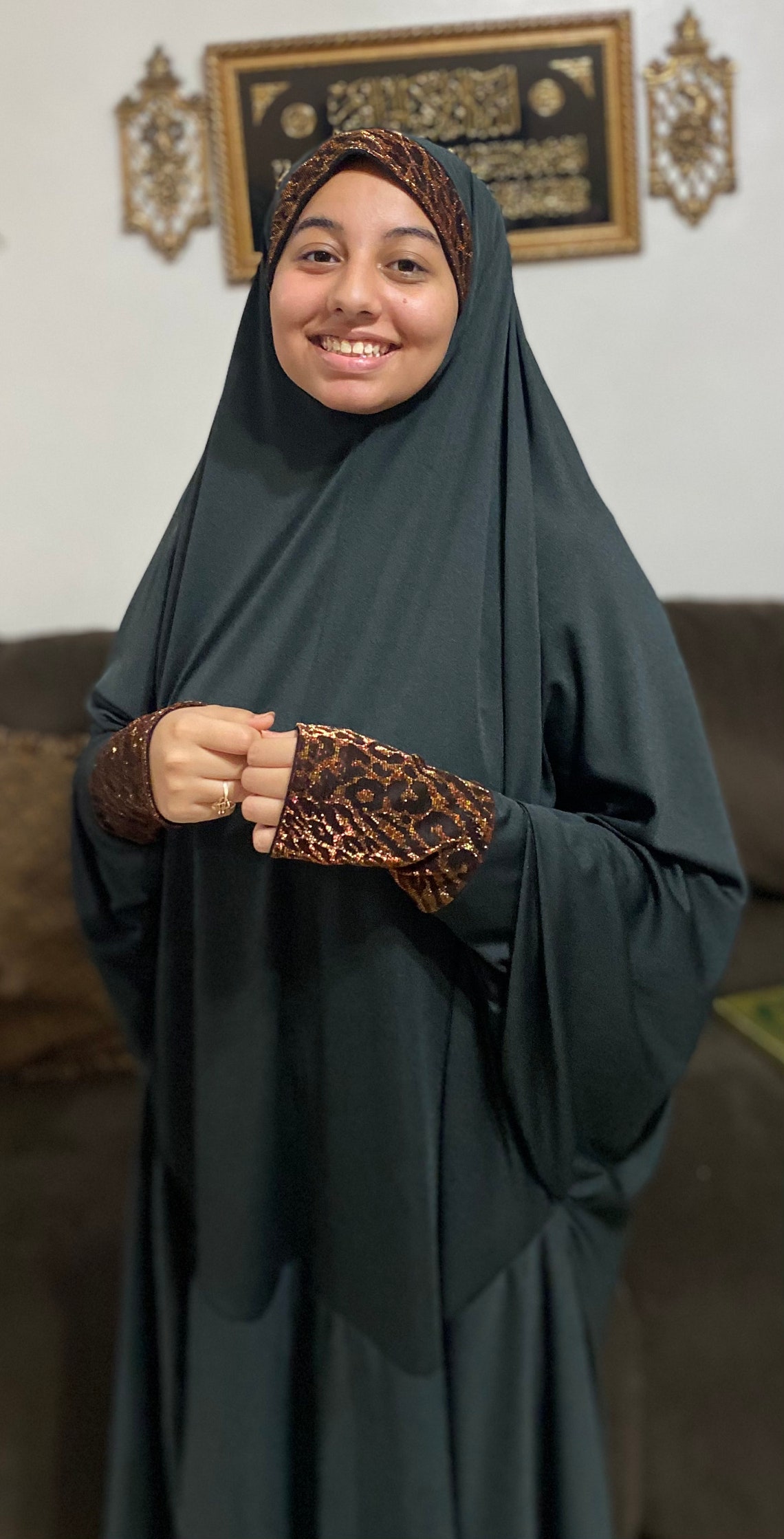 Islamic Prayer Clothing / Prayer Isdal / Khimar / Muslim Woman Prayer ...