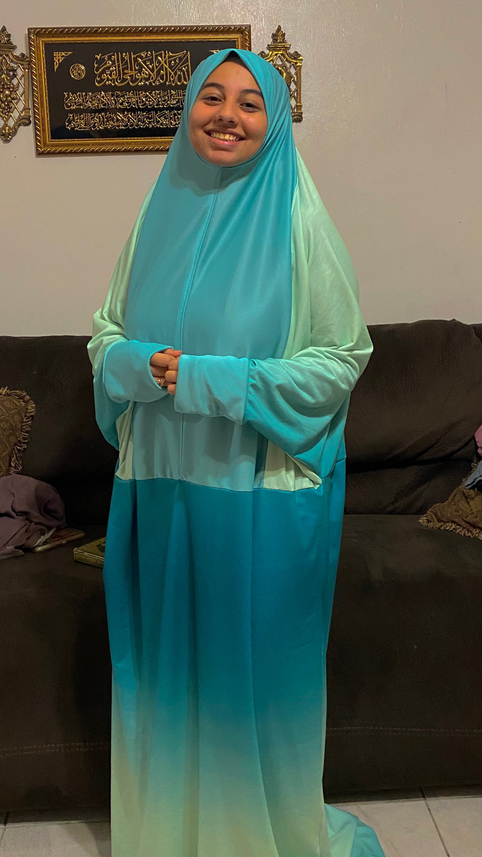 Islamic Prayer Clothing / Prayer Isdal / Khimar / Muslim Woman Prayer ...