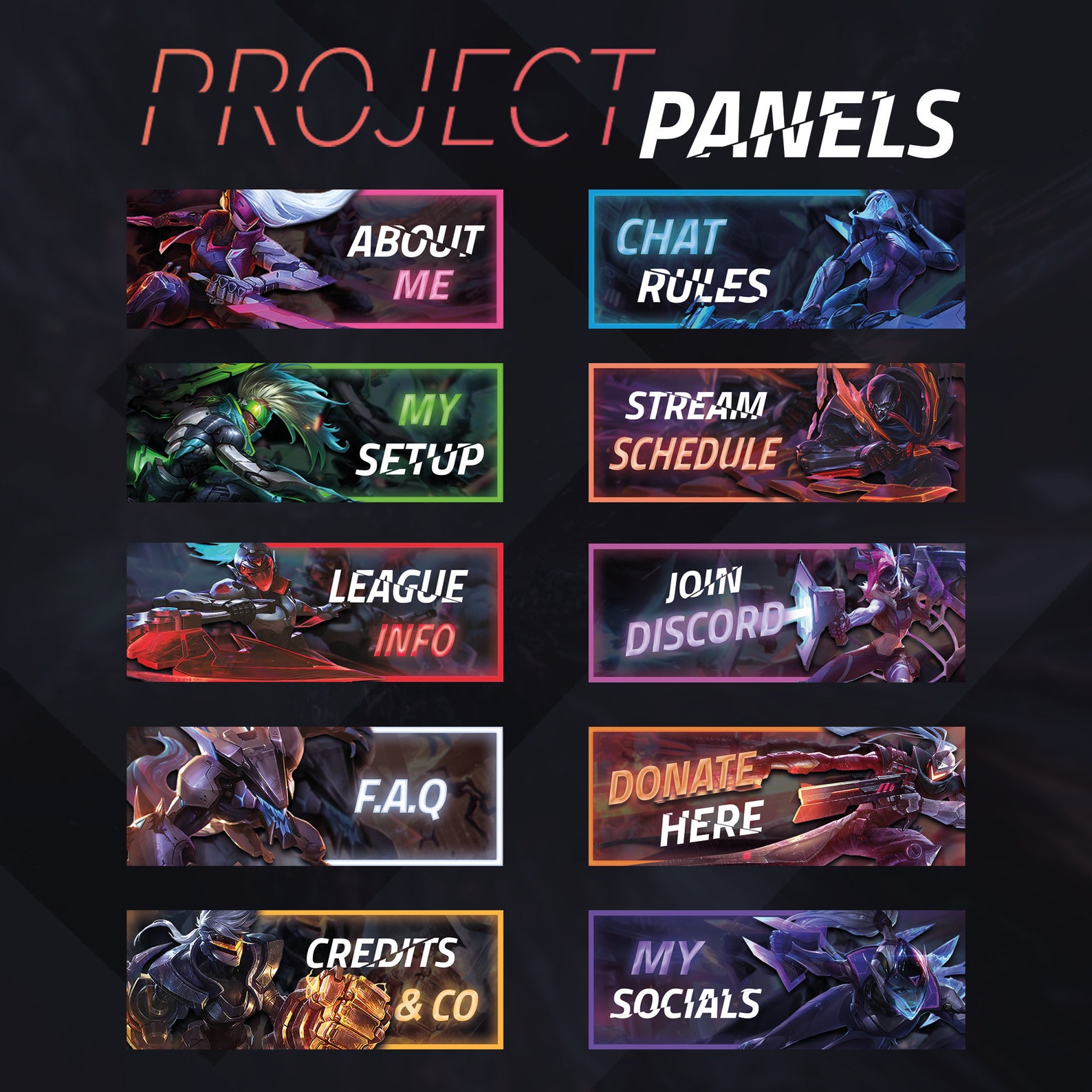 10 PROJECT Panels League of Legends - Etsy