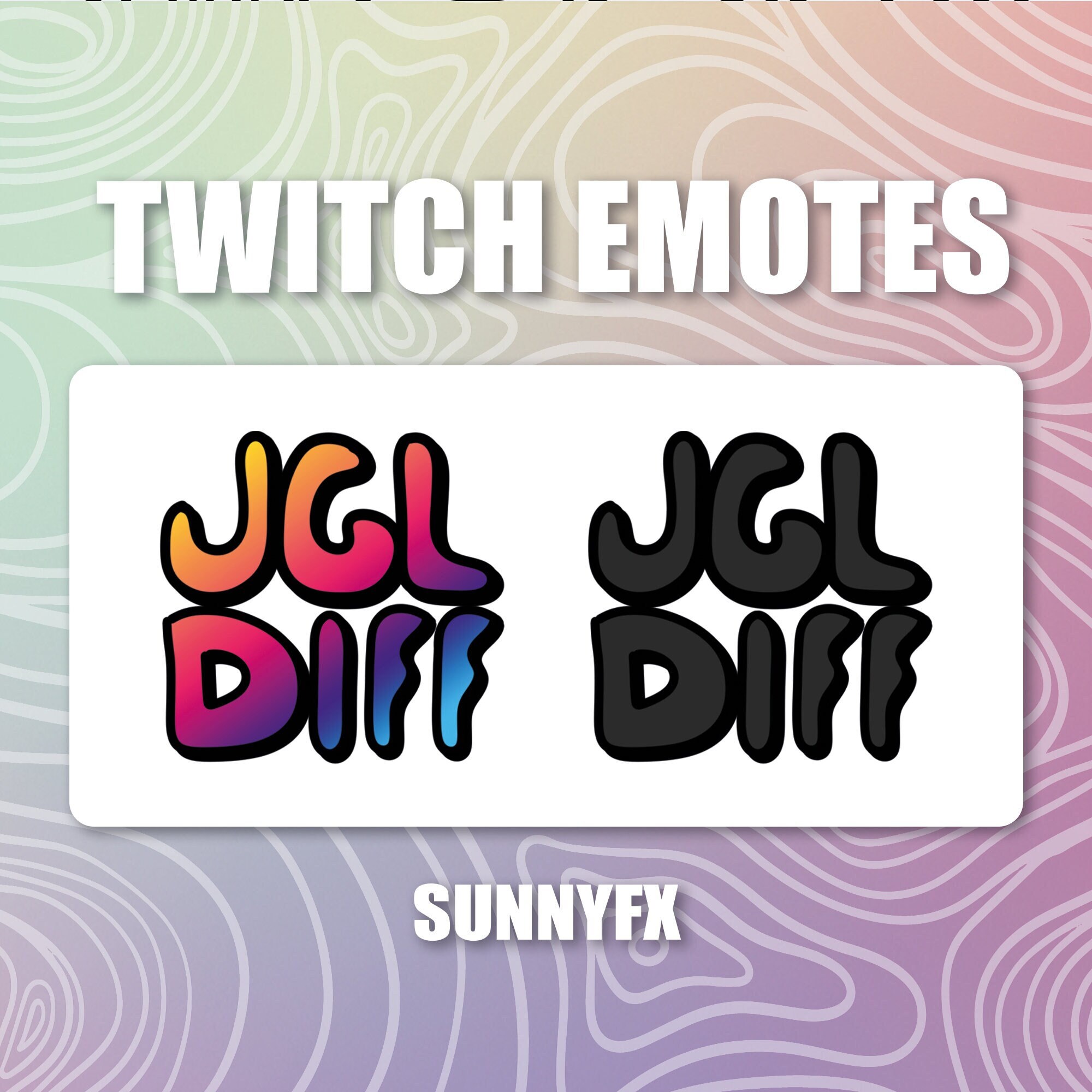 2 Jgl Diff Emotes Rainbow & Gray - Etsy UK