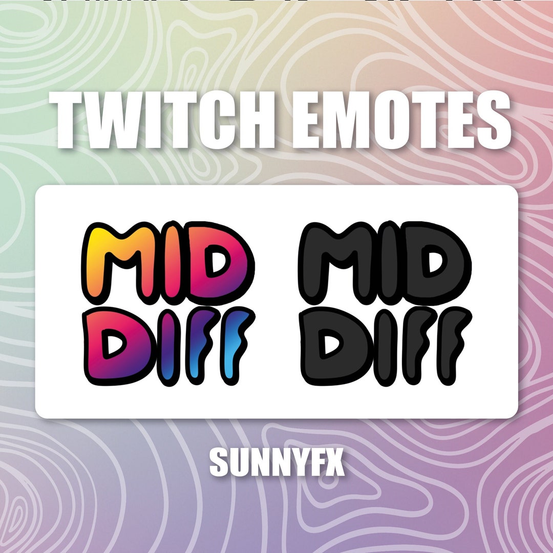 2 Mid Diff Emotes Rainbow & Gray - Etsy Norway