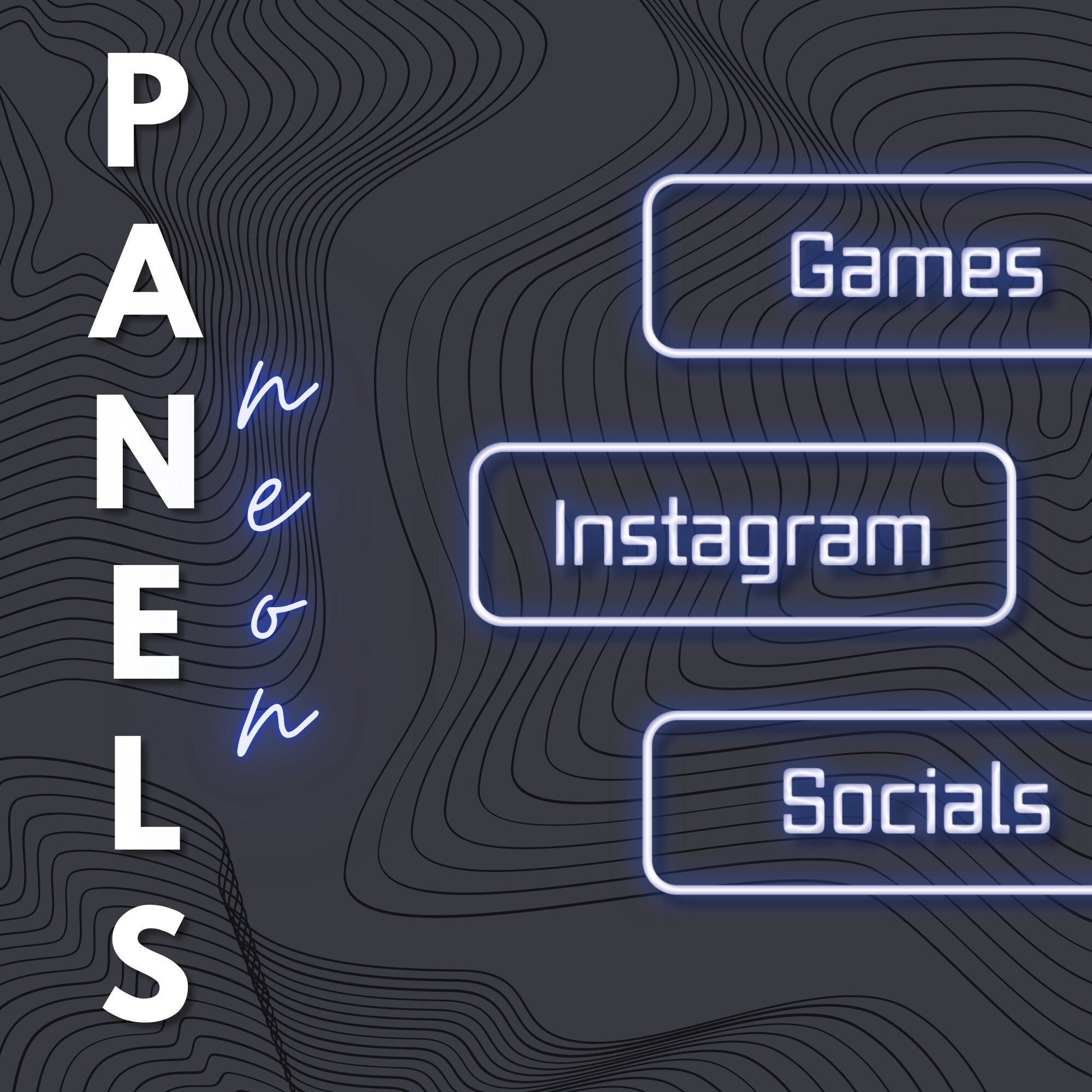 12 Neon Panels - Blue Edition - Etsy UK
