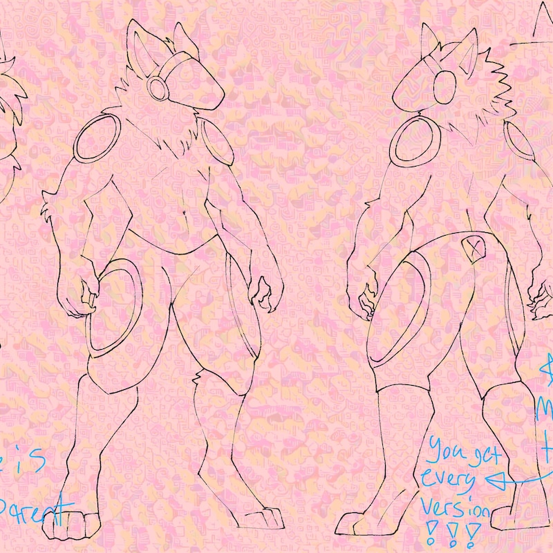 Furry Reference Base Protogen - Etsy