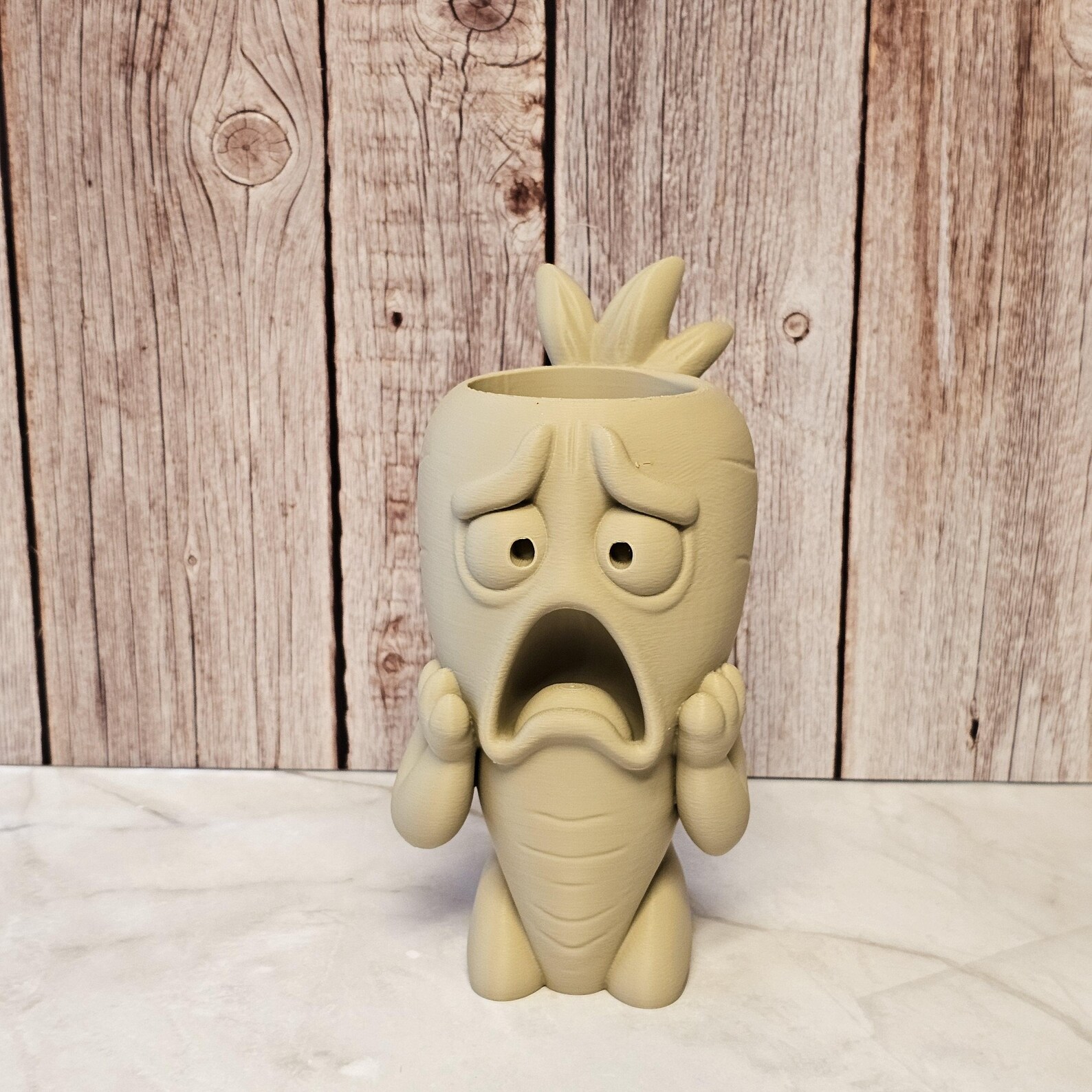 DIY Screaming Carrot Planter Kit: 3D Printed Sculpture, Paint-it ...