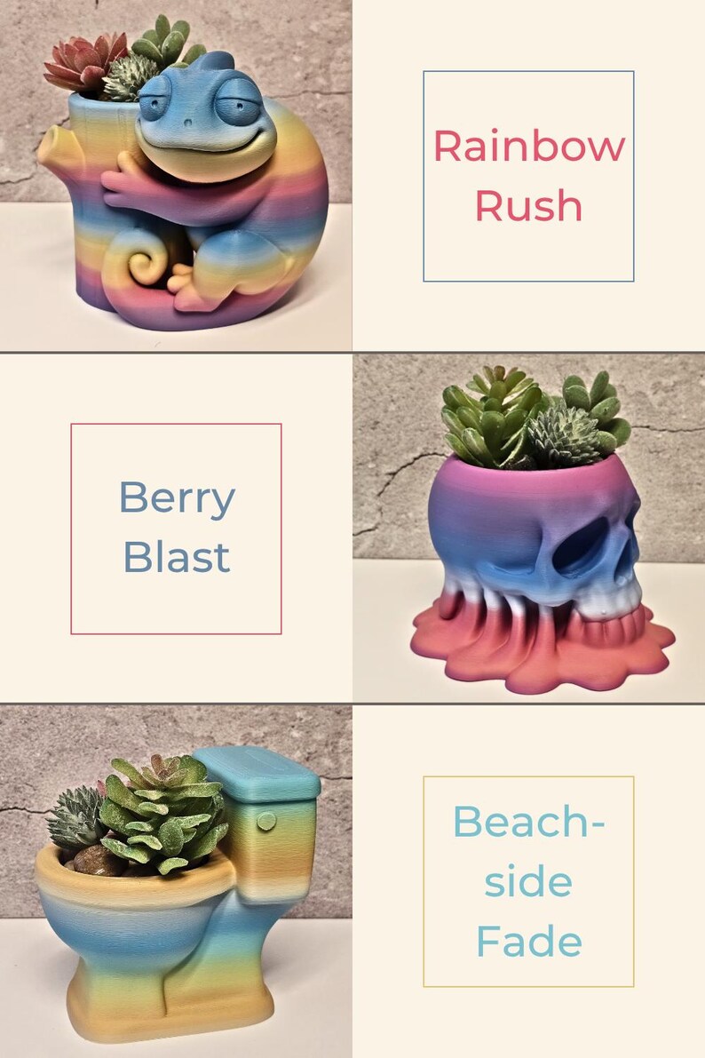 Quirky 3D Printed Cupcake Planter: Grumpy Dessert Pot for Succulents ...