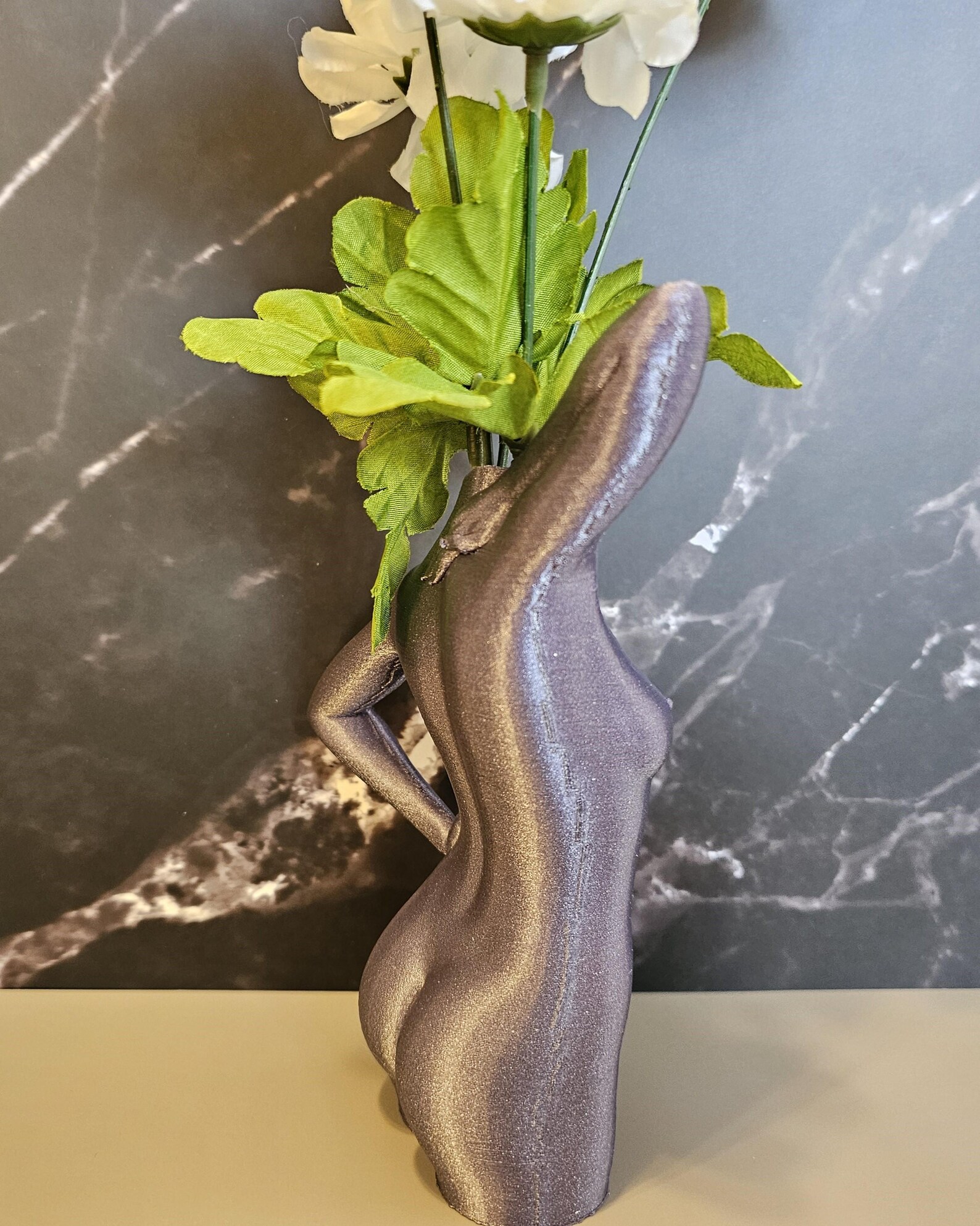 Modern Diamond Lavender Female Torso Vase - 3D Printed Elegant ...
