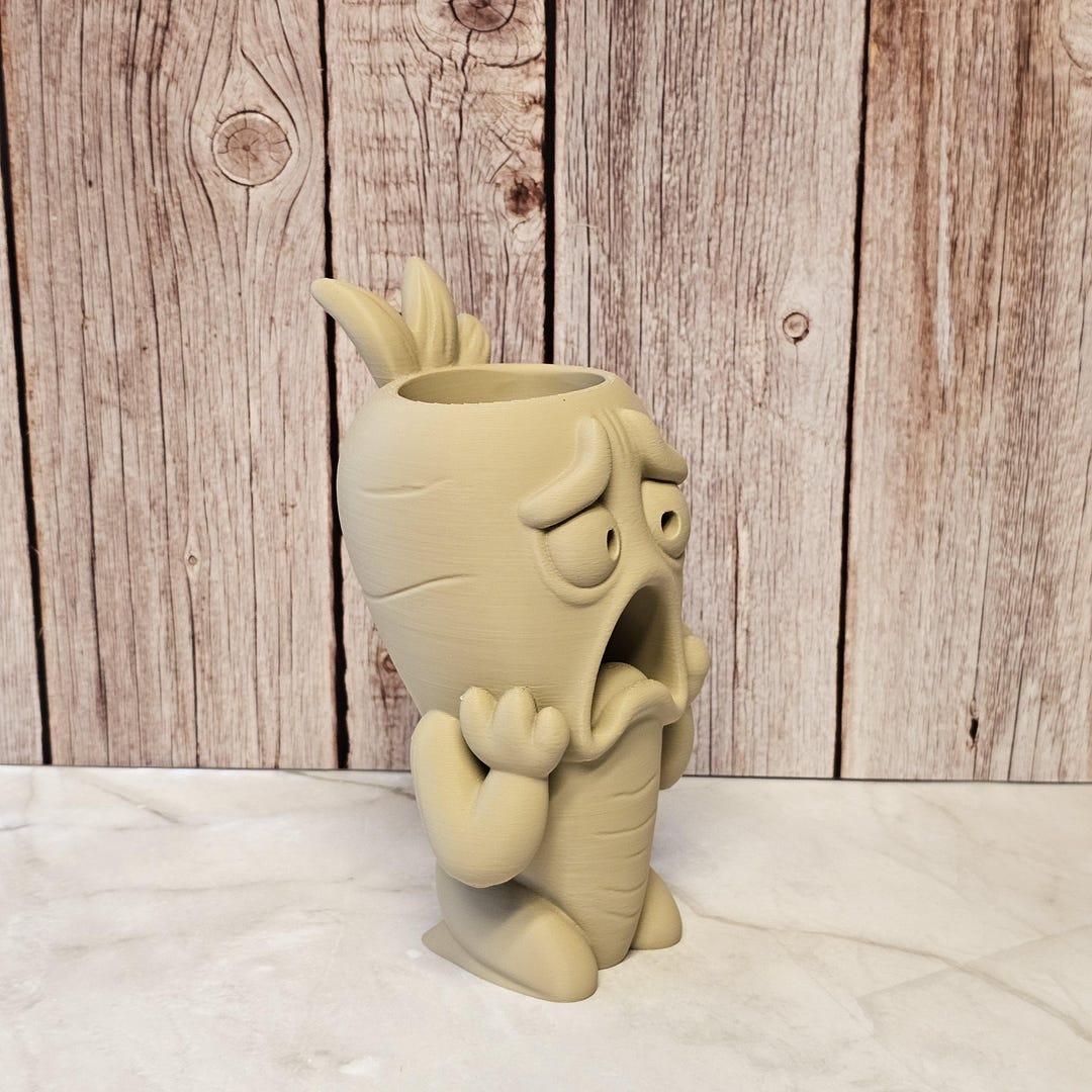 DIY Screaming Carrot Planter Kit: 3D Printed Sculpture, Paint-it ...